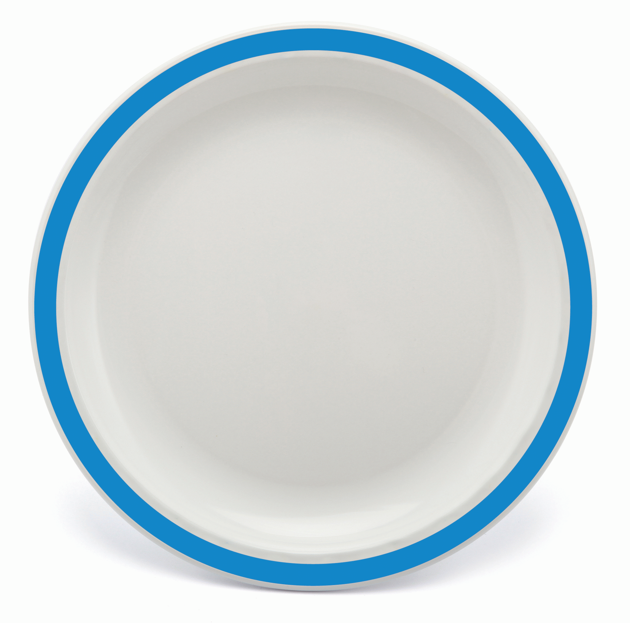 Large Duo Plate – 23cm – Solid Med Blue Colour Rim